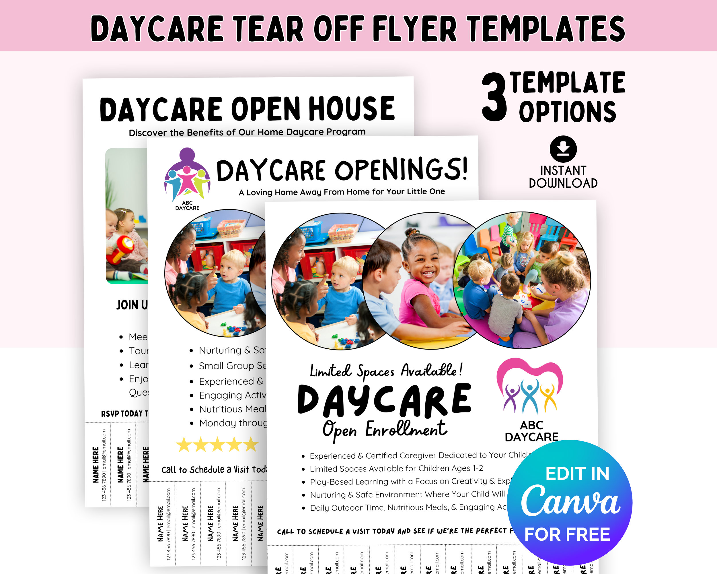 Editable Daycare Marketing Flyer, Childcare Advertising Poster, Summer ...