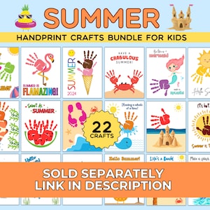 Mermaid Handprint Craft for Kids, Printable Summer Handprint Art for ...