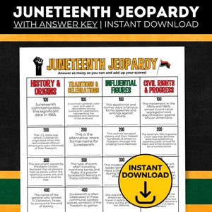 Juneteenth Jeopardy, Juneteenth Activities, Freedom Day Celebration ...