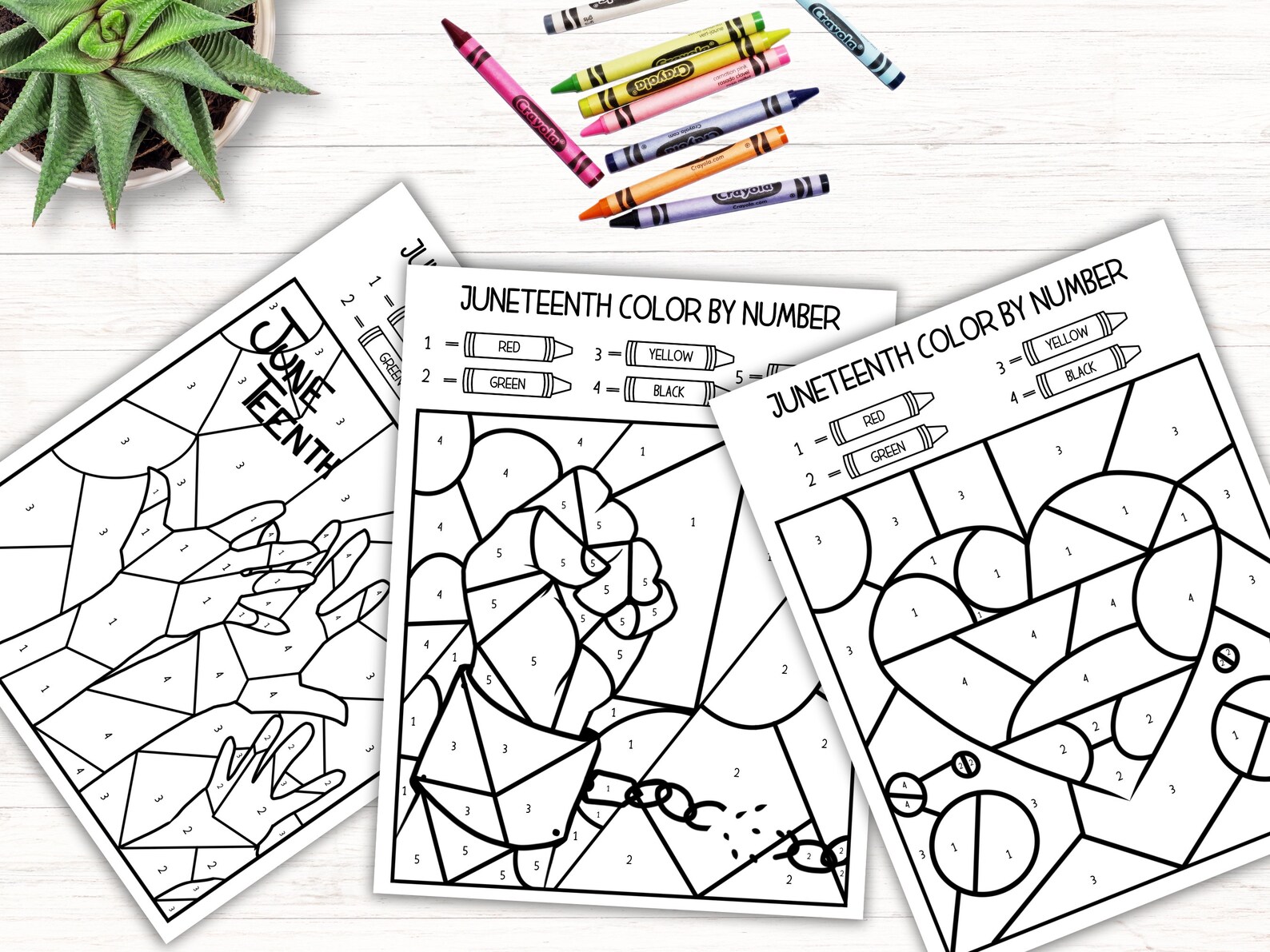 Juneteenth Color-by-number Coloring Page for Kids, Juneteenth ...