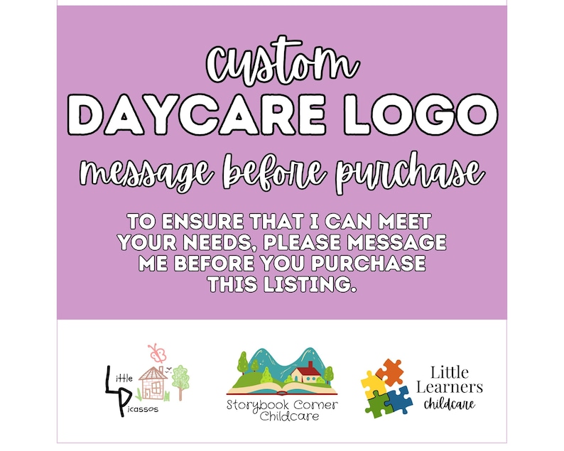 Basic Custom in Home Daycare Logo, Modern Daycare Logo Design, Daycare ...