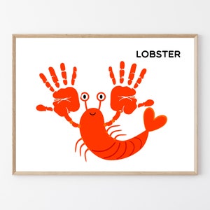 15 Sea Animals Handprint Art Bundle, Crustaceancore Classroom Nursery ...