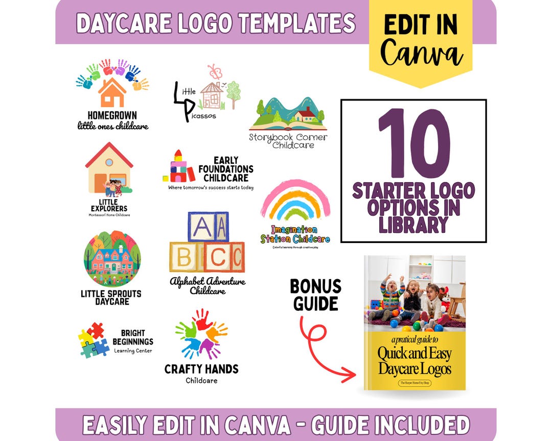 Basic Customizable in Home Daycare Logo, Modern Daycare Logo Design ...