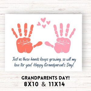 Grandparents Day Handprint Craft, Grandparents Day Art, Grandparents ...