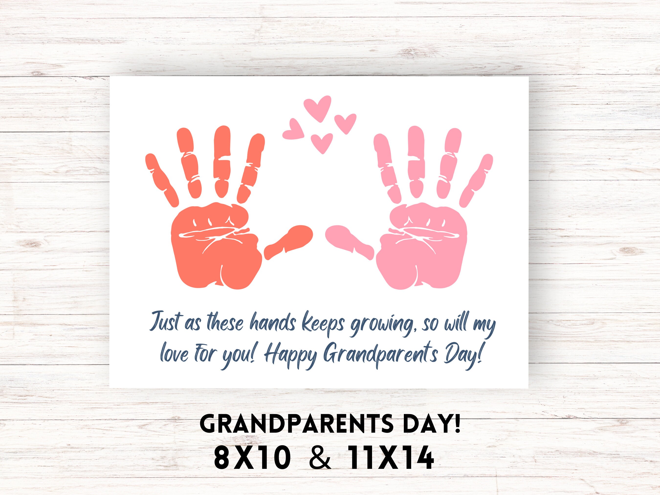 Grandparents Day Handprint Craft, Grandparents Day Art, Grandparents ...