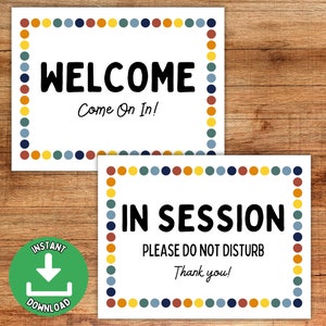 In Session Do No Disturb Printable Door Hanger for Therapist Office ...
