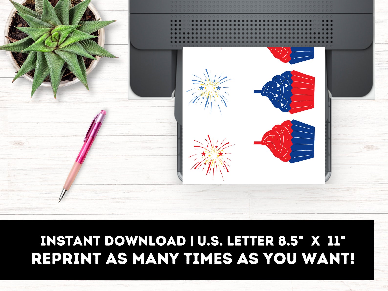 4th of July Handprint Art Craft, Cupcake Handprint Art for Toddler ...