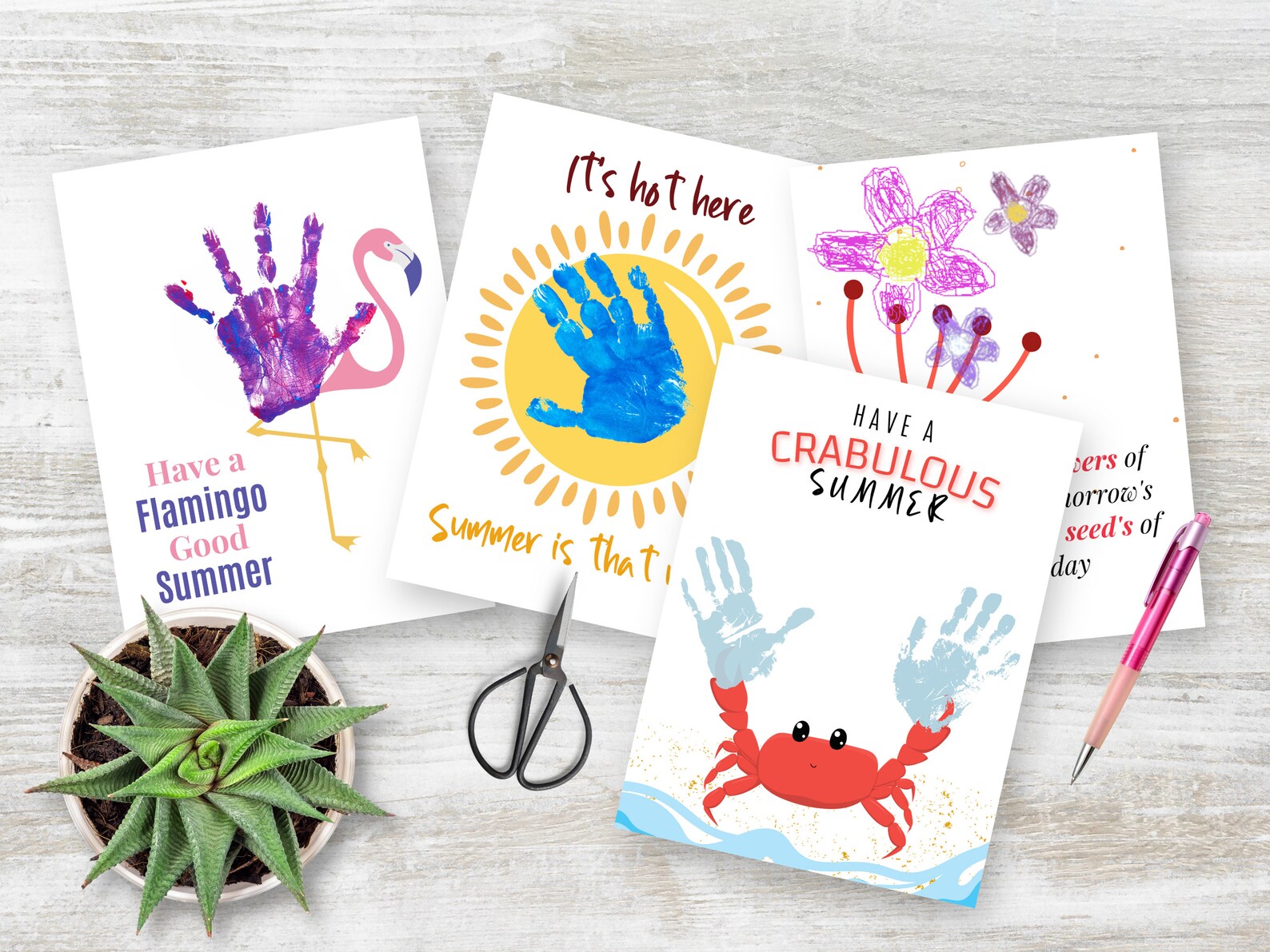 Summer Handprint Craft for Kids Printable Summer Art for Kids Handprint ...