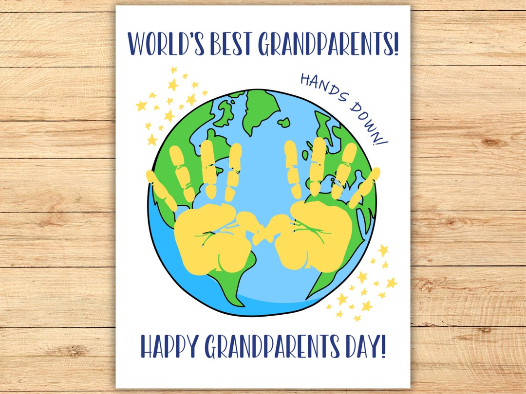 Worlds Best Grandparents, Grandparents Day Handprint Craft ...