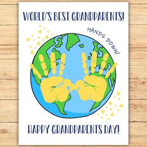 Worlds Best Grandparents, Grandparents Day Handprint Craft ...