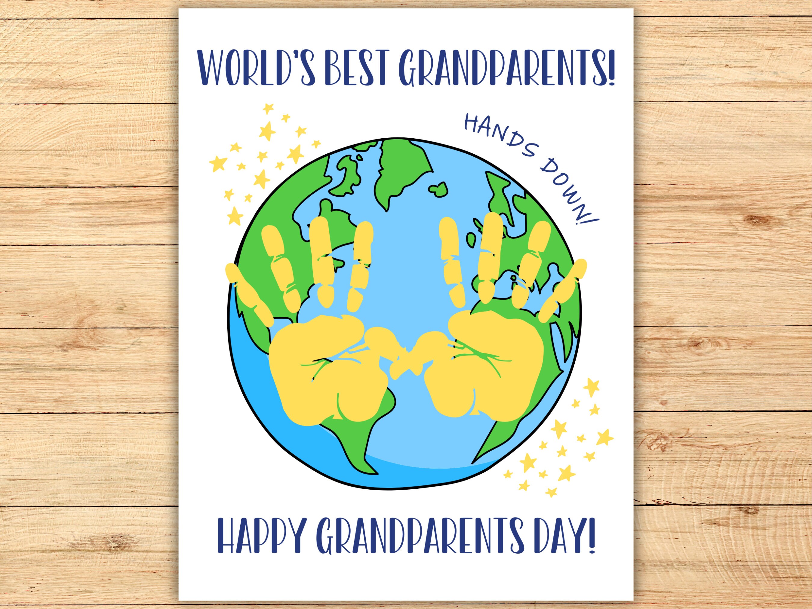 Worlds Best Grandparents, Grandparents Day Handprint Craft ...
