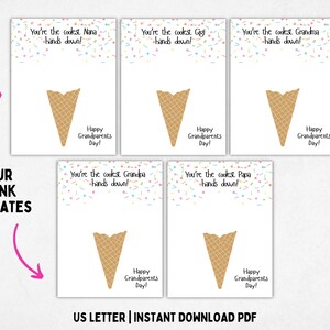 Ice Cream Grandparents Day Handprint Craft, Grandparents Day Art ...