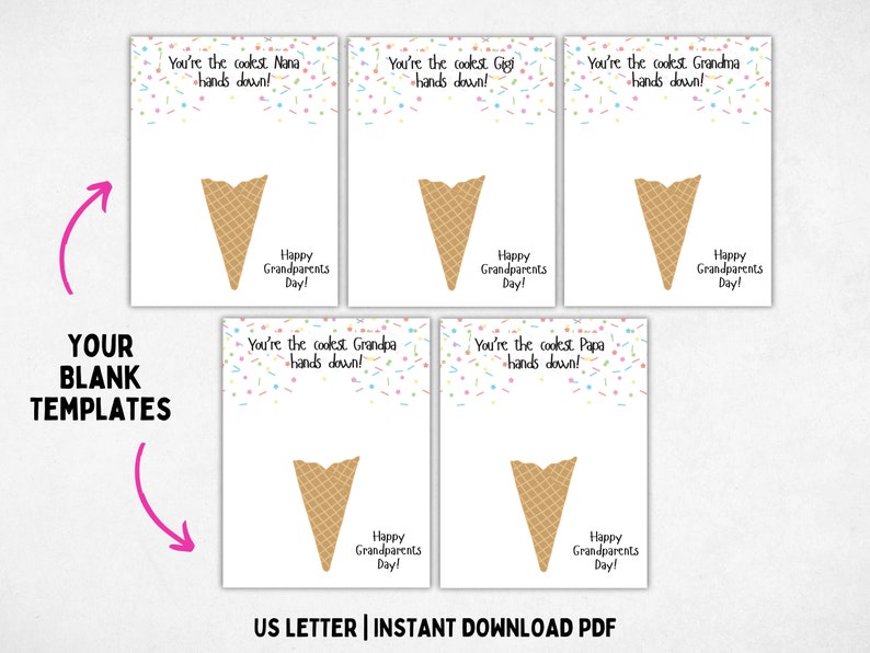 Ice Cream Grandparents Day Handprint Craft, Grandparents Day Art ...