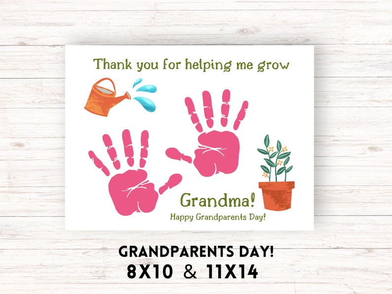 Grandparents Day Handprint Craft, Grandparents Day Art, Grandparents ...