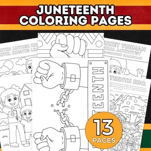 Celebrate Juneteenth Coloring Book for Kids, Juneteenth Activity, Black ...