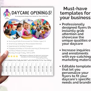 Editable Daycare Marketing Flyer, Childcare Advertising Poster, Summer ...