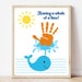 Whale Handprint Art Printable Summer Art for Kids Ocean Handprint Craft ...