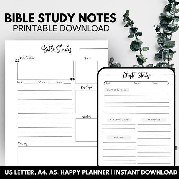 Bible Study Sheets - Etsy