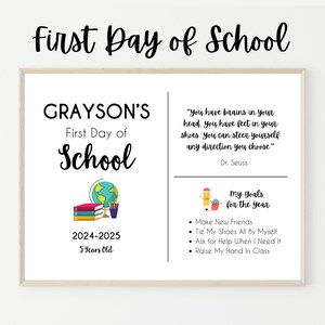 First Day of School Sign Template, First Day of School Printable, First ...