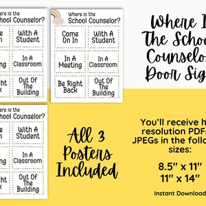 Printable School Counselor Door Sign, Where is the Guidance Counselor ...
