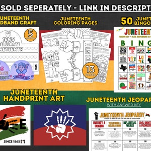 Juneteenth Coloring Page & Activity Placemat Sheet for Kids, Printable ...