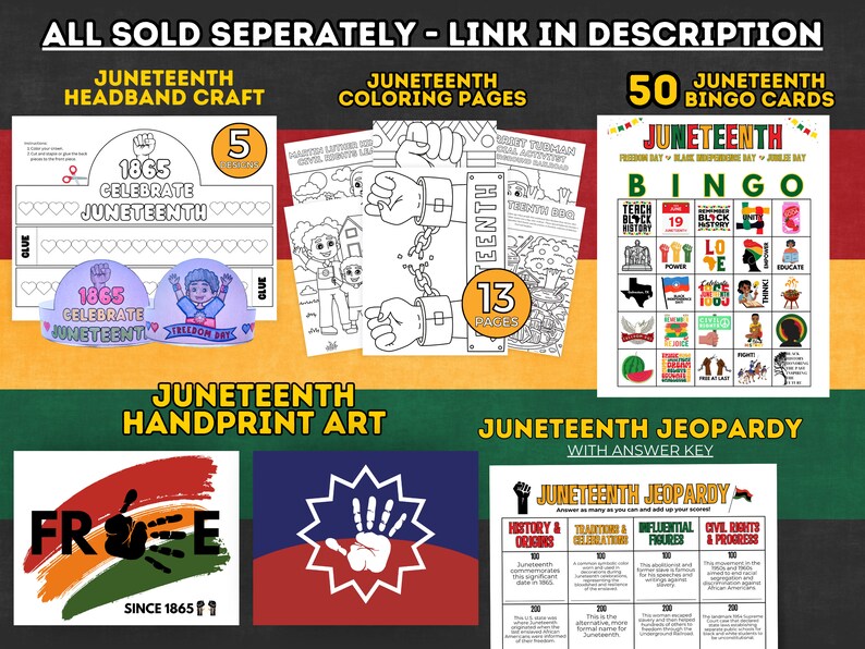 Juneteenth Coloring Page & Activity Placemat Sheet for Kids, Printable ...