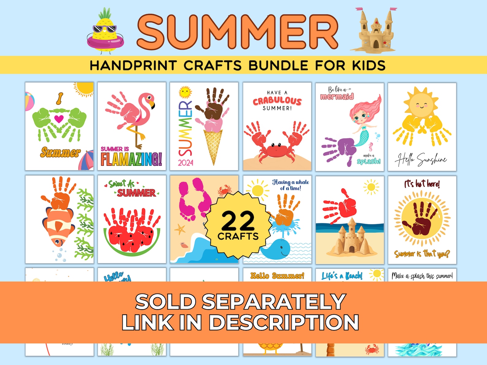 Watermelon Handprint Art, Printable Summer Handprint Craft for Kids ...