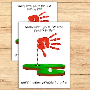 Grandparents Day Golf Handprint Craft, Grandpa Handprint Art ...