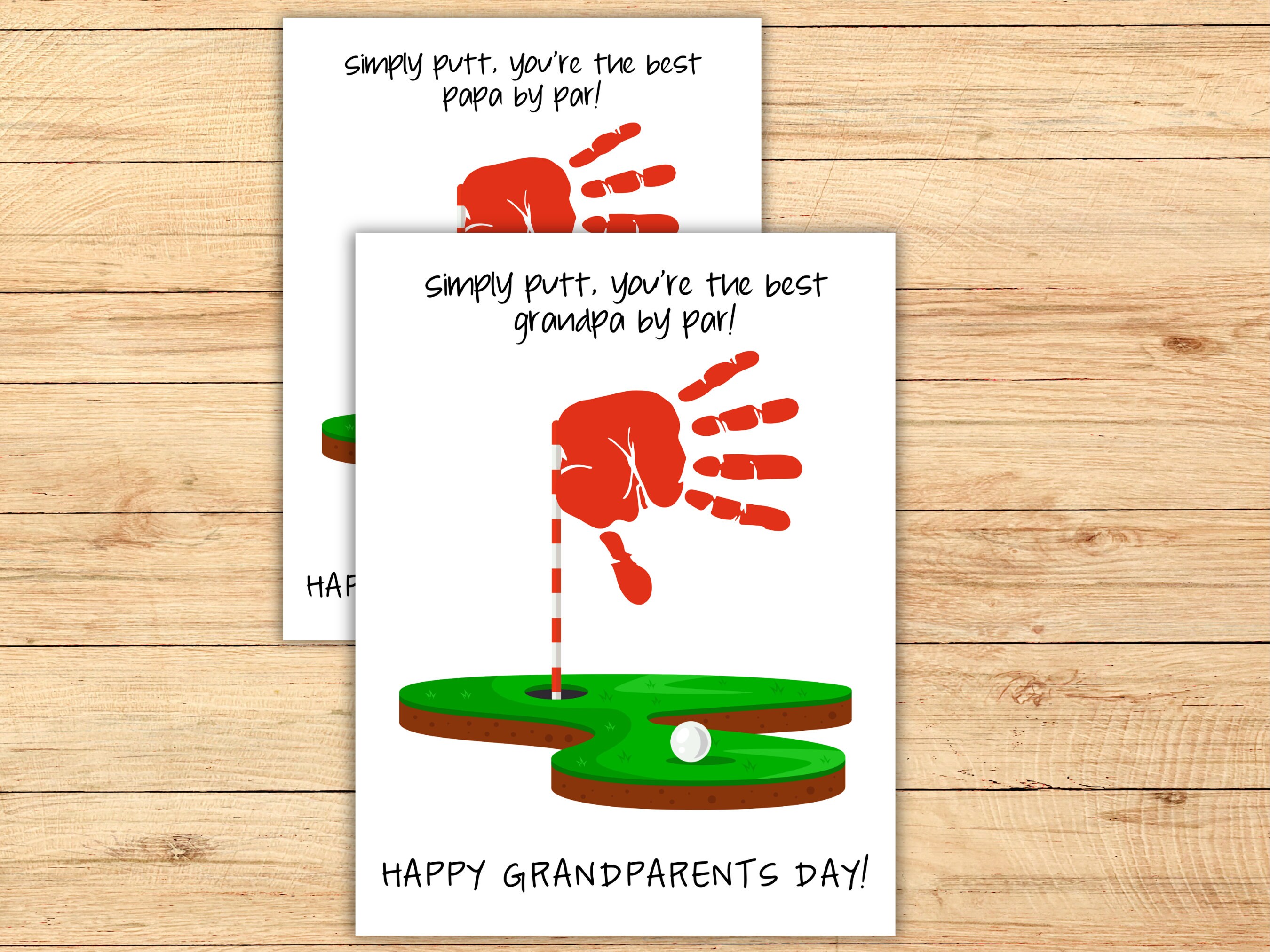 Grandparents Day Golf Handprint Craft, Grandpa Handprint Art ...
