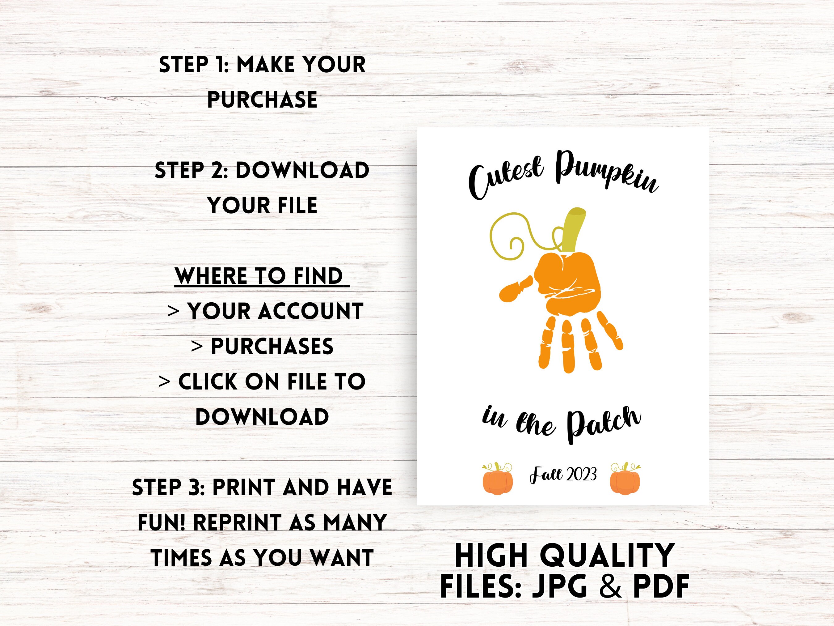 Pumpkin Patch Handprint Art, Fall Craft, Daycare Kindergarten Activity ...
