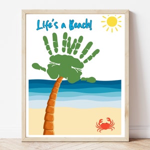 Summer Handprint Craft for Kids Printable Summer Art for Kids Handprint ...