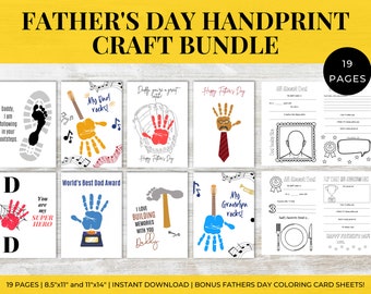 Father's Day Handprint Craft Super Dad Hero Art - Etsy