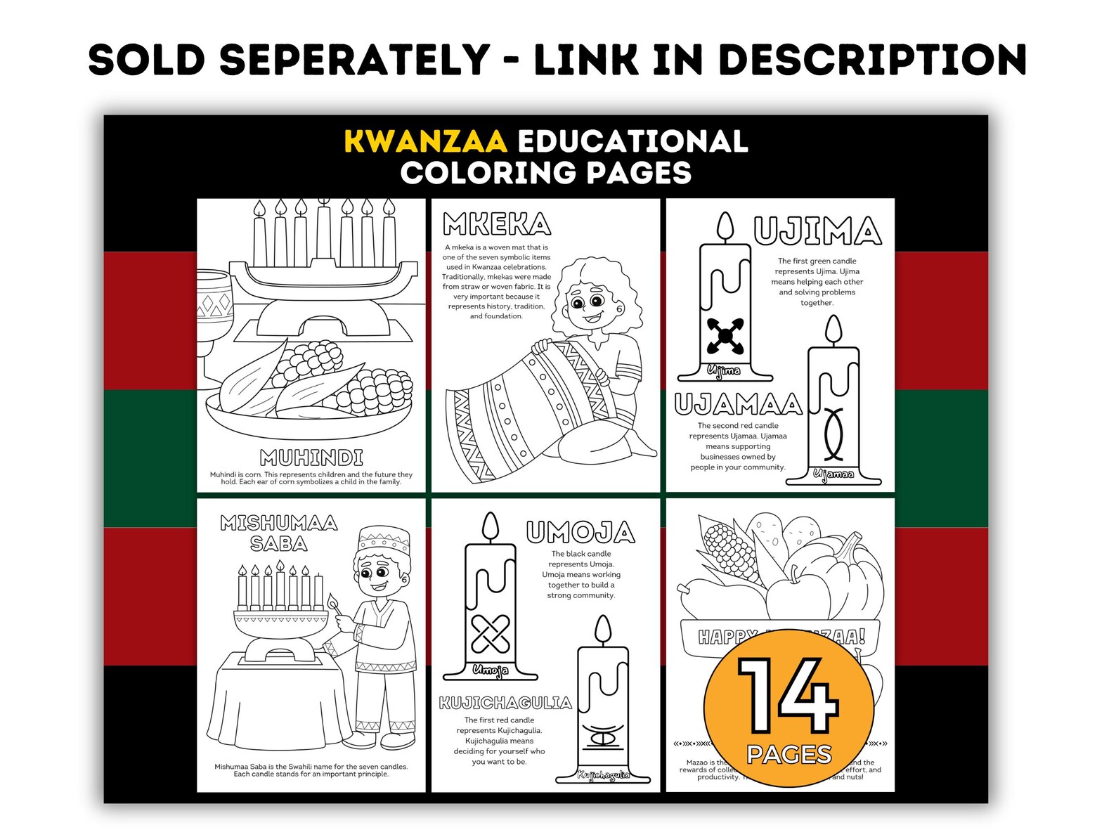 Kwanzaa Kids Coloring and Activities Pages, Printable Kwanzaa Kids ...
