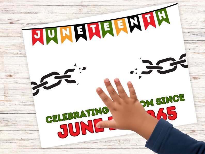 Juneteenth Handprint Art for Kids, Black History Handprint Art, Freedom ...