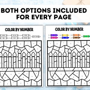 Hanukkah Color by Number, Hanukkah Coloring Pages, Hanukkah Coloring ...