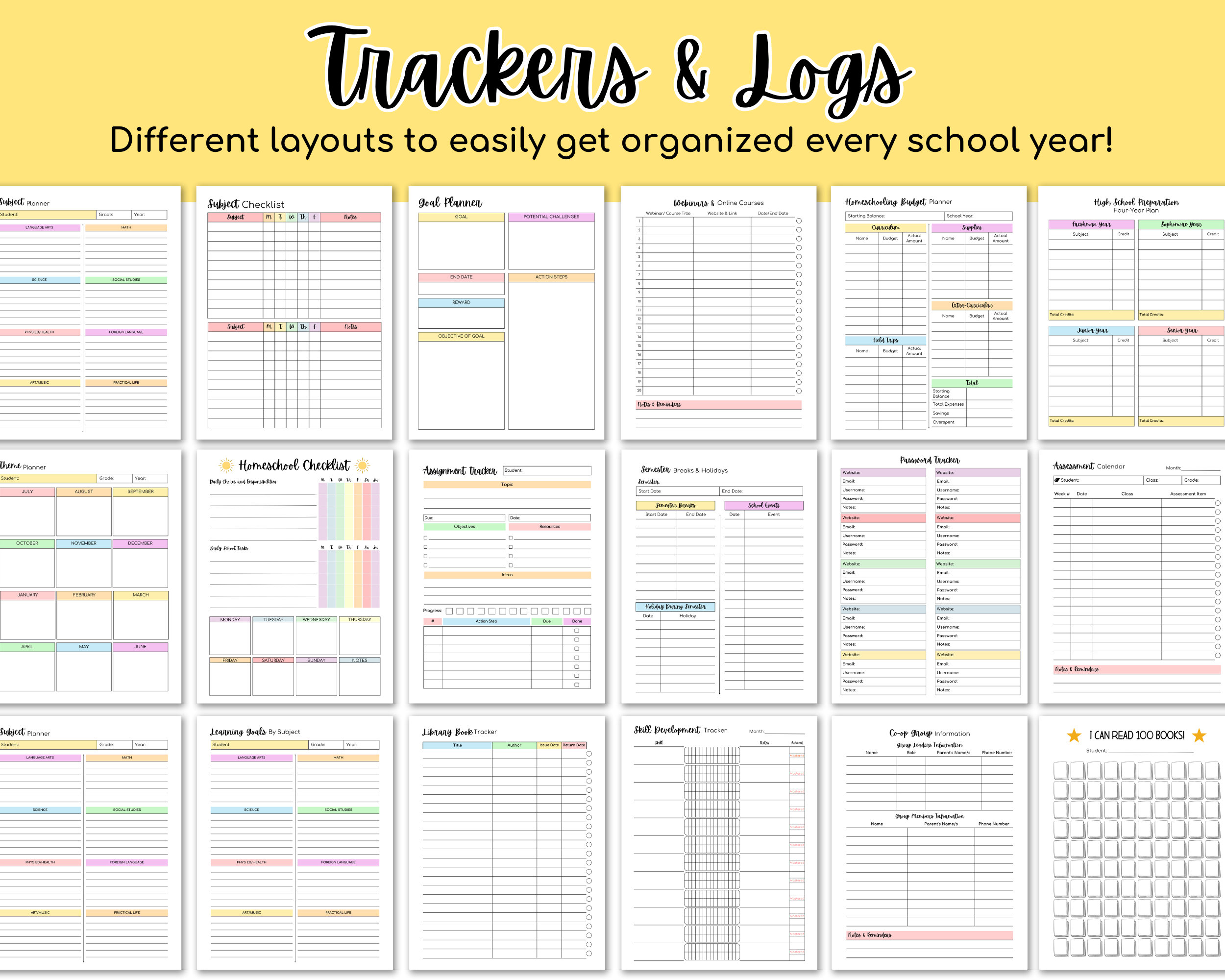Homeschool Planner Printable 2025-2026, Homeschool Mom Planning Pages ...