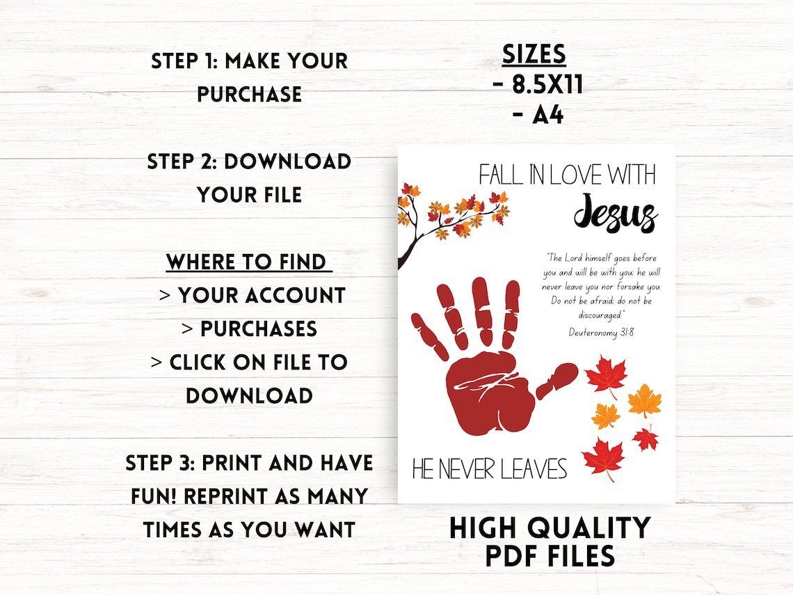 Fall in Love With Jesus Handprint Art Bible Lesson Handprint Craft Kids ...