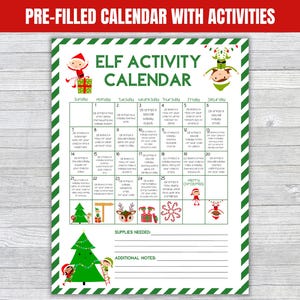 2025 Christmas Elf Kit Planner, Elf Ideas Elf Activity, Elf Report Card ...