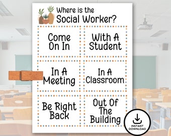 Social Worker Door Sign Where is the Social Work Wall Art Office Decor ...