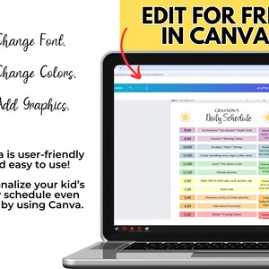 Kids Daily Schedule Template Printable, Homeschool Mom Daily Routine ...