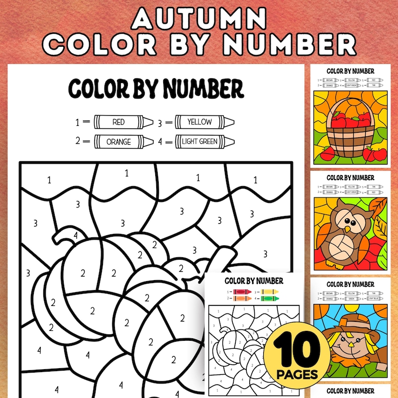 Coloring Sheets Autumn - Etsy