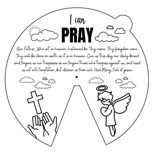 I Can Pray Coloring Wheel Printable Bible Lesson Kids Crafts Bible ...