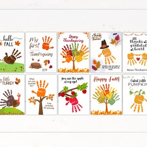 Thanksgiving Handprint Art, Fall Handprint Craft for Kids, Turkey Kid ...