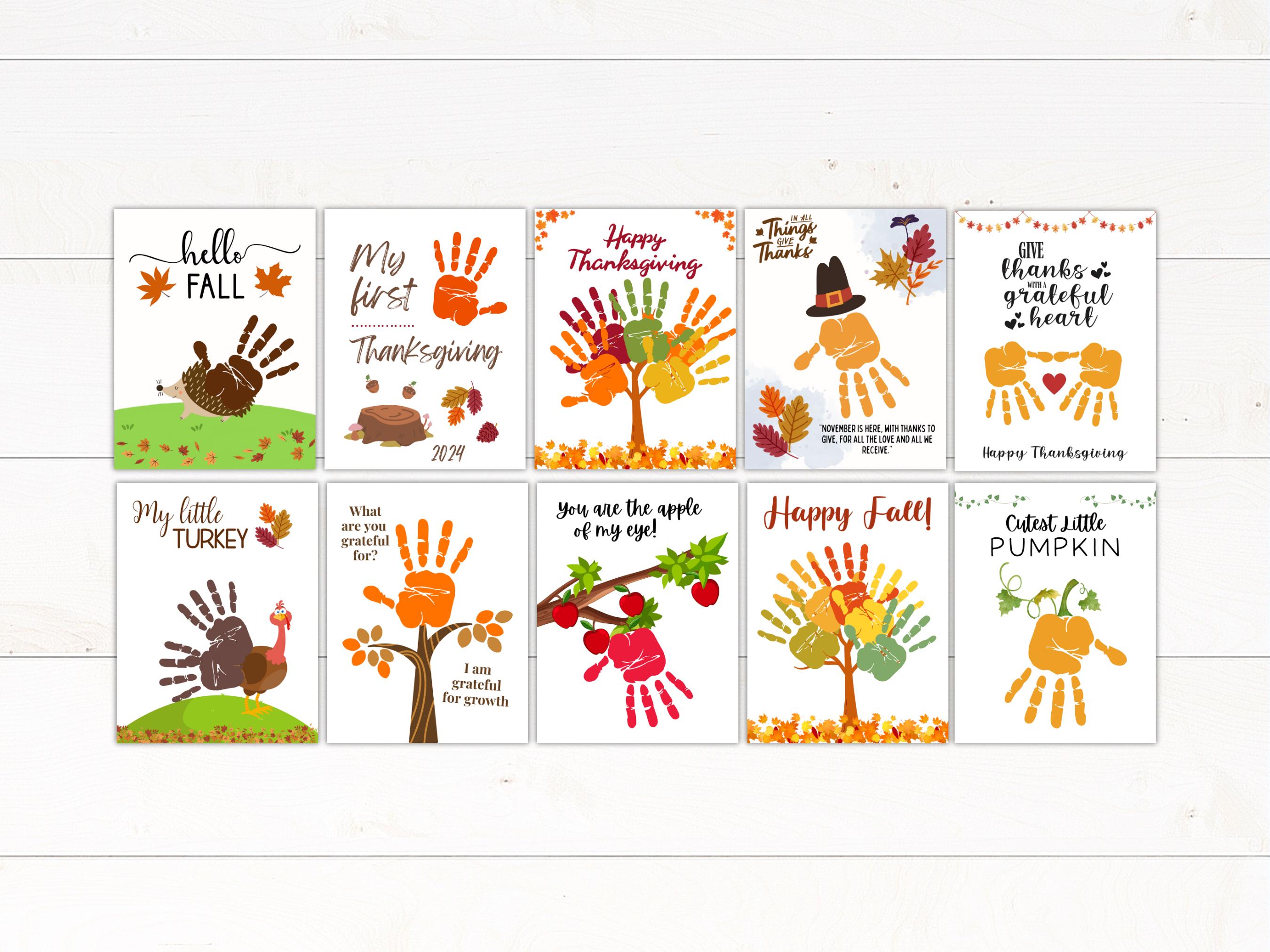 Thanksgiving Handprint Art, Fall Handprint Craft for Kids, Turkey Kid ...