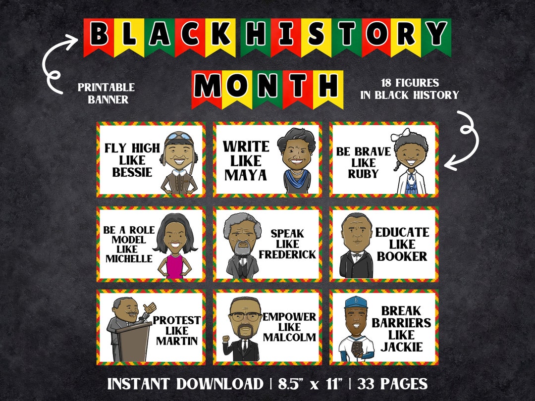 Black History Month Bulletin Board, Black History Posters, Black ...