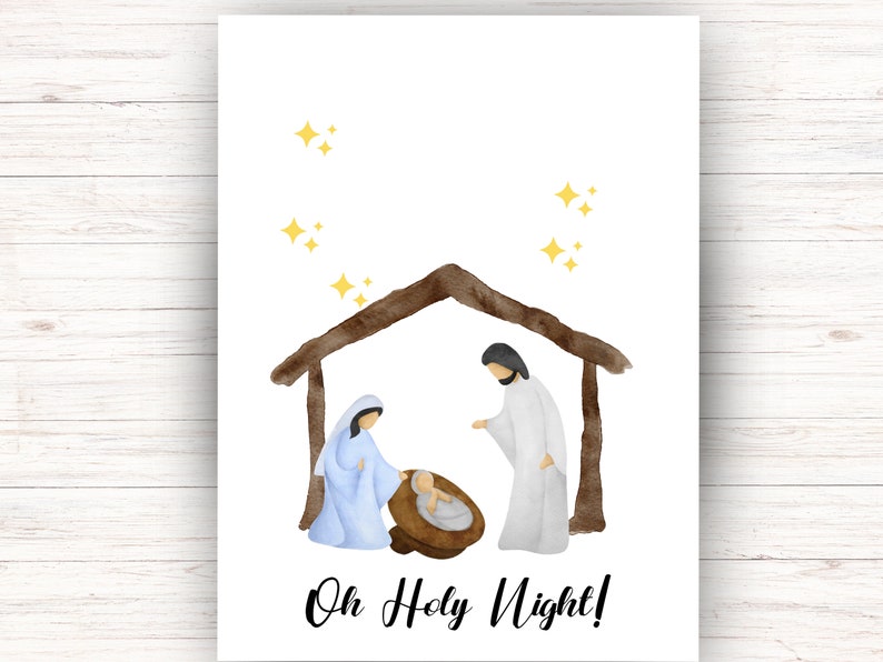 Nativity Story Christmas Handprint Art, Oh Holy Night Handprint Craft ...