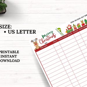 26 Printable Daycare Sign in Sign Out Sheet, Childcare Parent Drop off ...