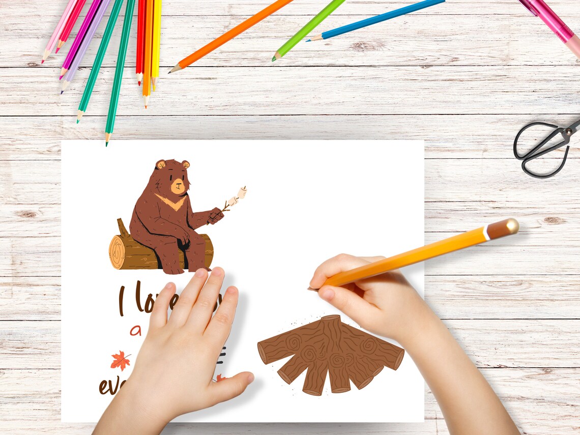 Campfire Handprint Art, Camping Craft Kids, Printable Summer Art for ...