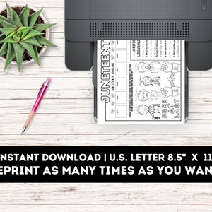 Juneteenth Coloring Page & Activity Placemat Sheet for Kids, Printable ...