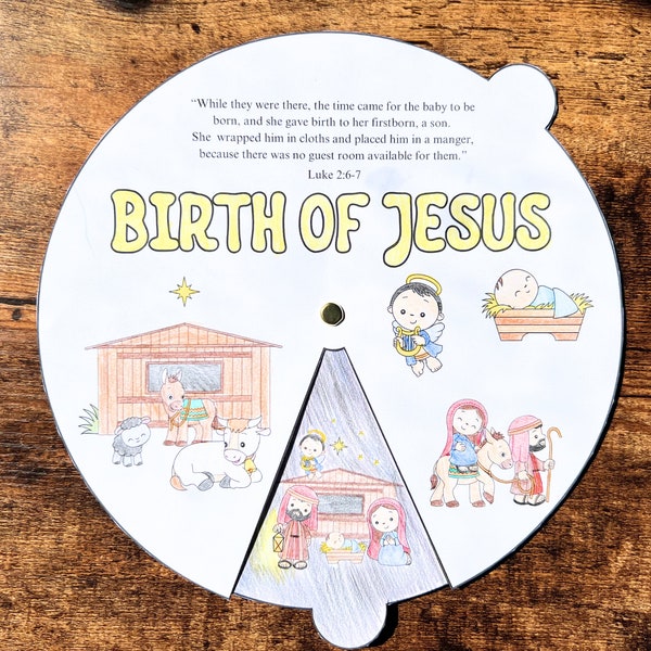 Printable Nativity Wheel - Etsy